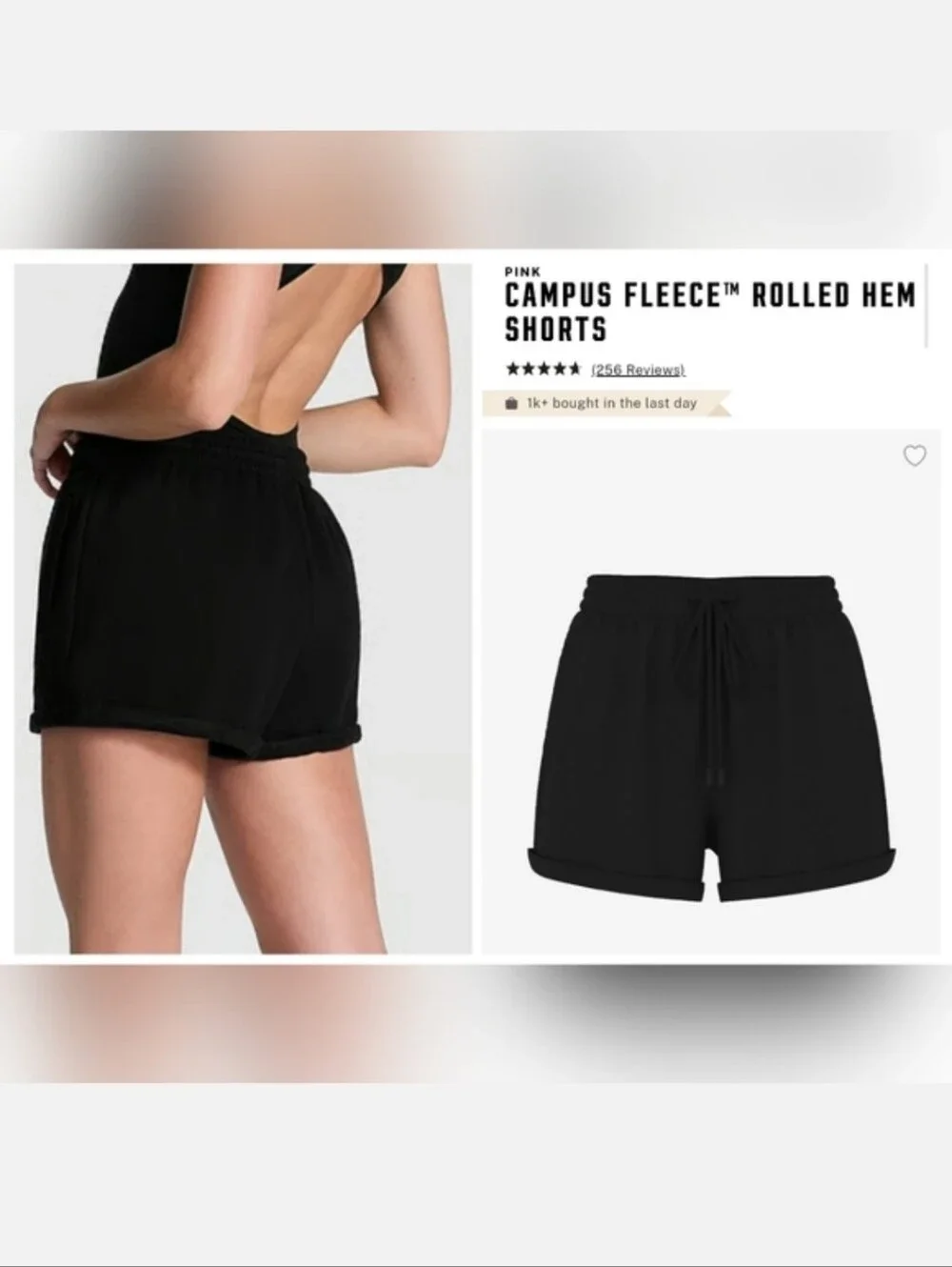 PINK Victoria's Secret | Shorts | Victorias Secret Pink Campus Fleece ...